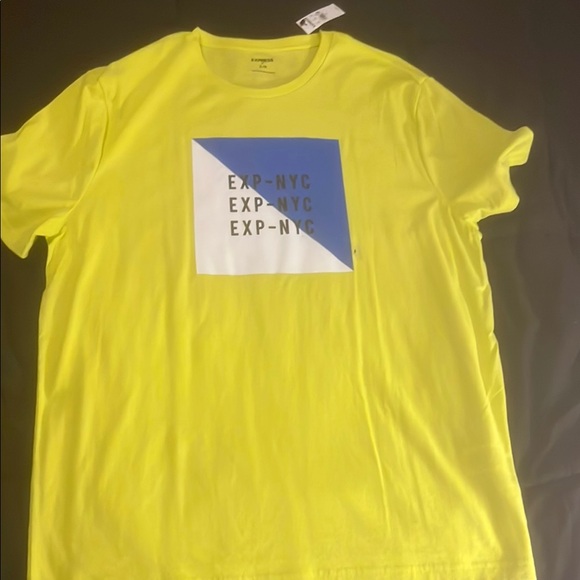 Express | Shirts | Nwt Express Mens Yellow Graphic Tshirt | Poshmark
